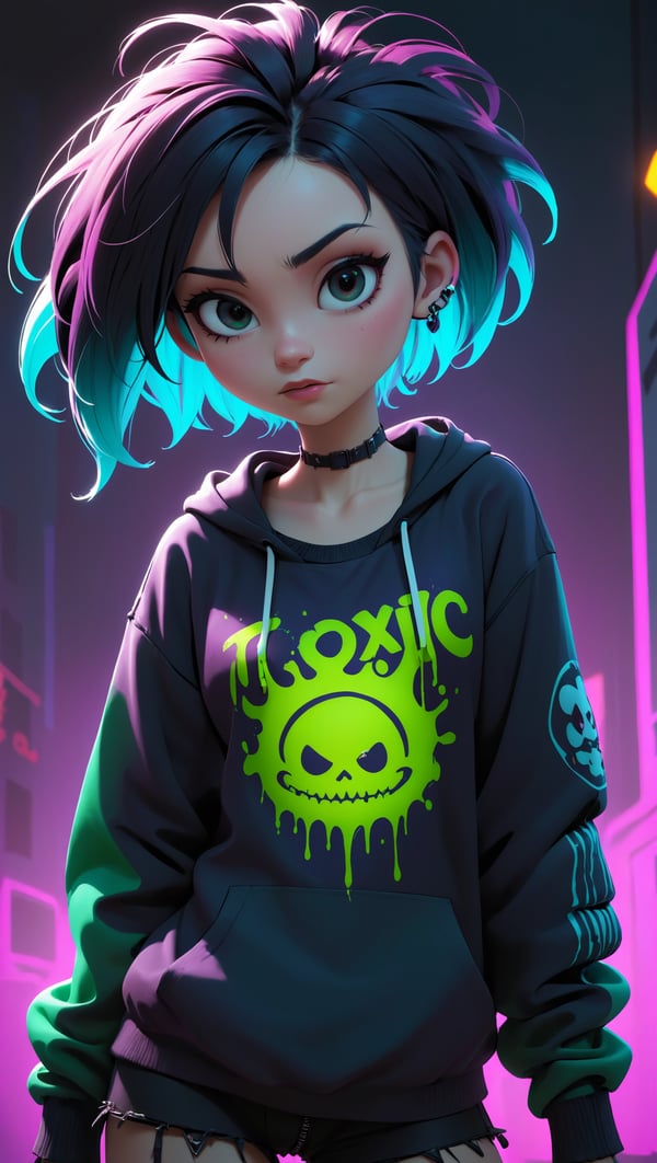tomboy girl, punk attitude, to | image created by badabum27 | Tensor.Art