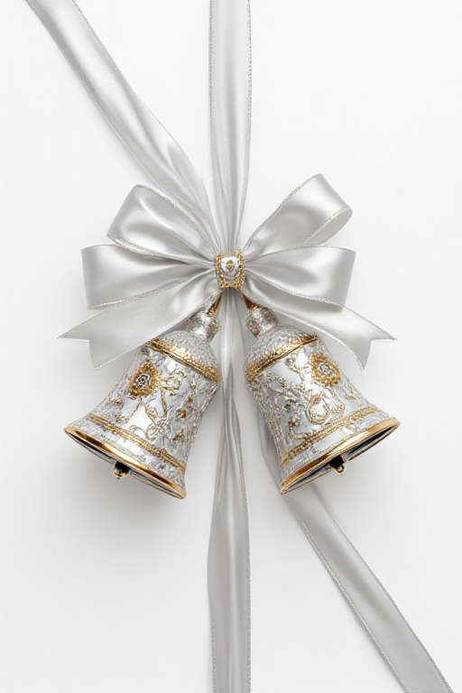 Two silver-toned bells, intri | image created by Mrcajota | Tensor.Art