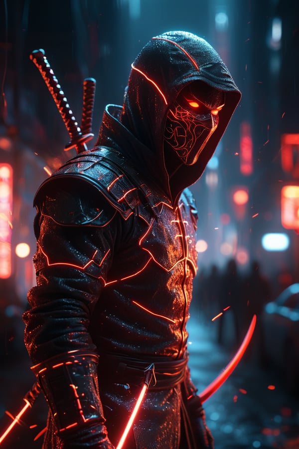 neon ninja 🥷 | image created by AdonisKobi | Tensor.Art