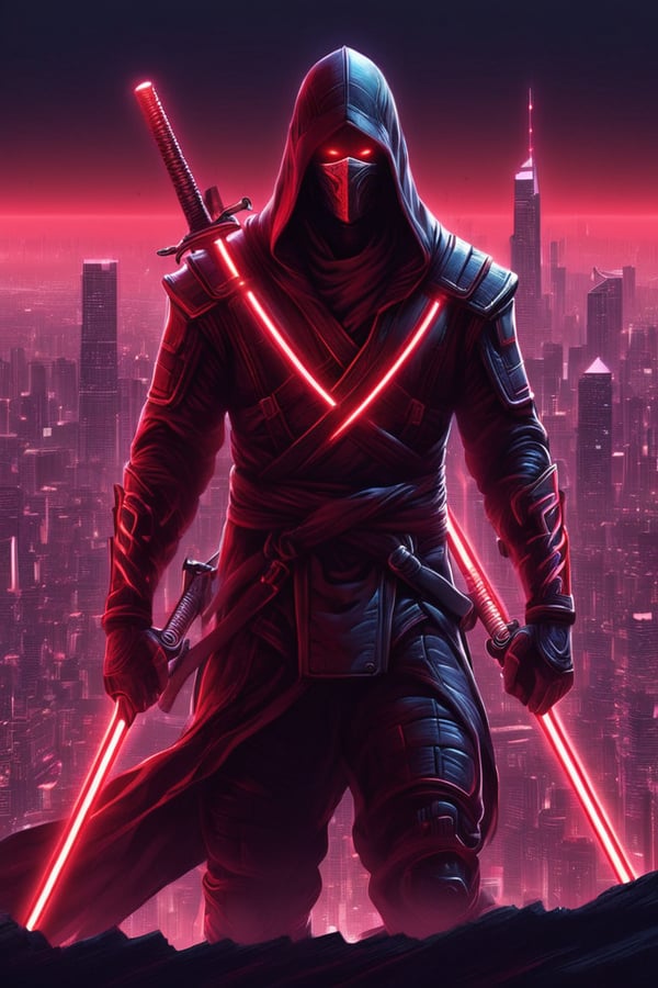 neon ninja 🥷 | image created by Kobi | Tensor.Art