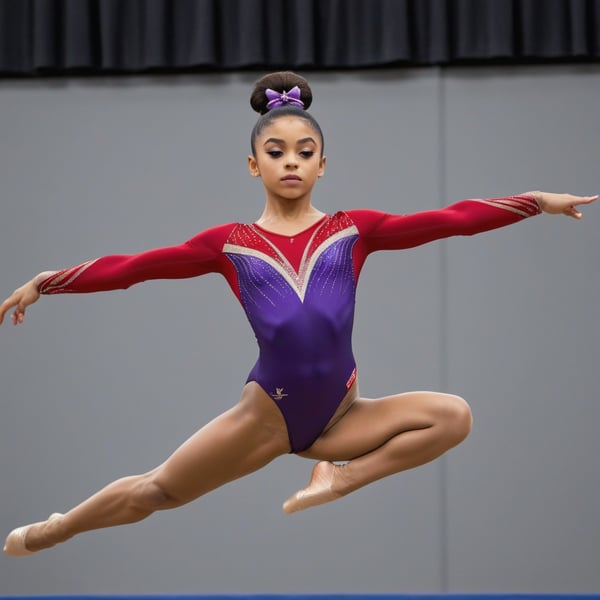 Gymnast, dynamic pose, square | image created by user ...