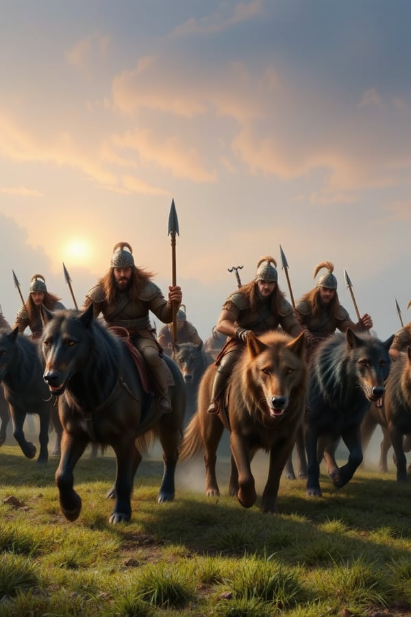 A barbaric horde of warriors o | image created by TALON | Tensor.Art