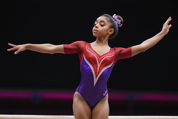Gymnast, dynamic pose, landsc | image created by TALON | Tensor.Art