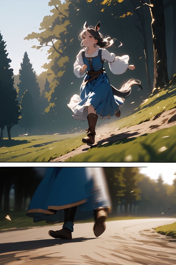 1. The Fleeing Horse Girl (Com | image created by Tekeli_liw3 | Tensor.Art