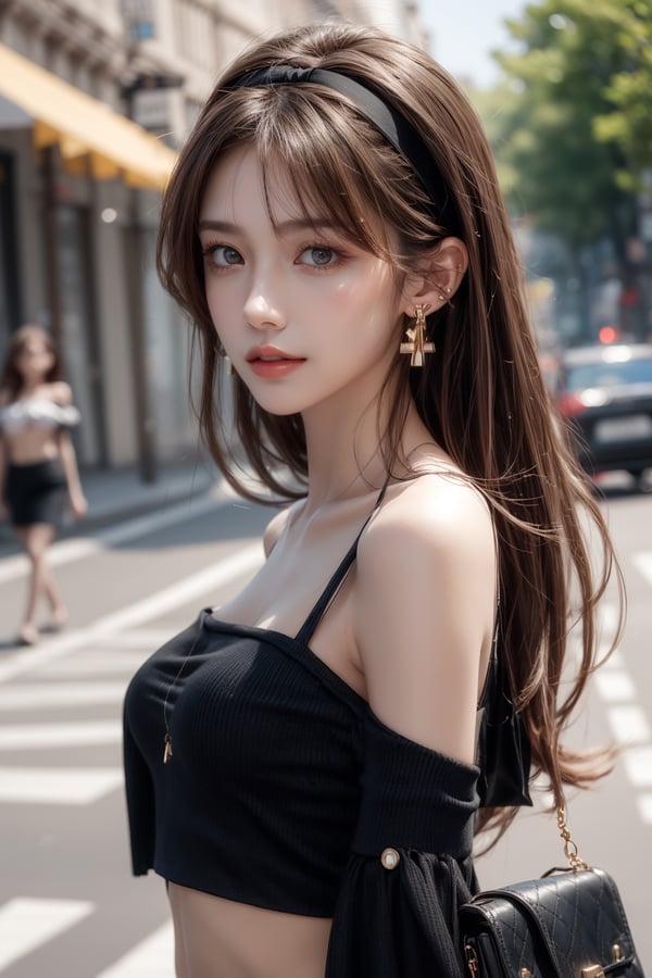 crop top off the shoulder - Free AI Image | Tensor.Art | Tensor.Art