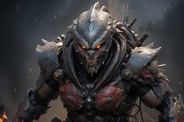(1 scary creepy predator ragin | image created by C.K.llog | Tensor.Art
