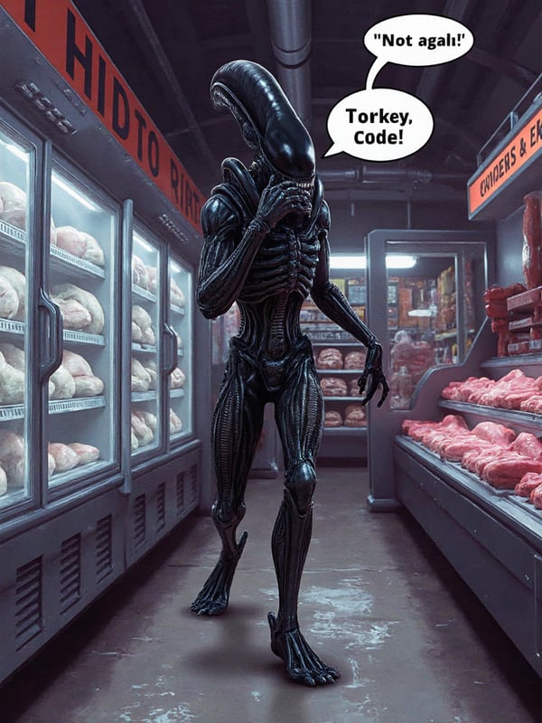 Xenomorph alien strolling thro | image created by C.K.llog | Tensor.Art
