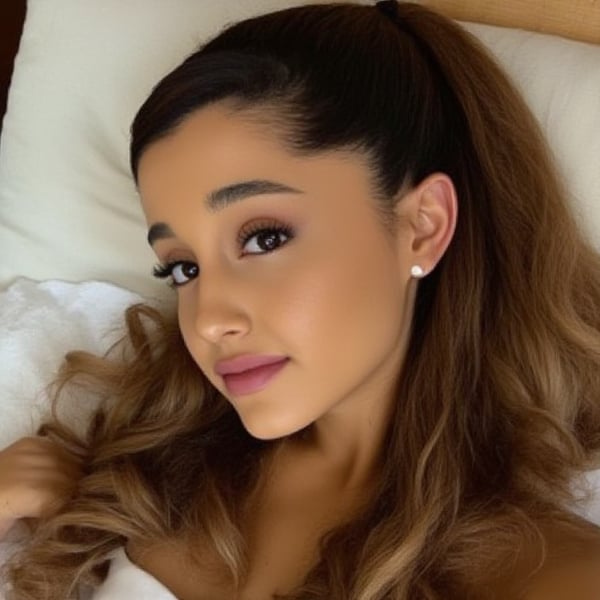 Ariana Grande cute selfies in | image created by 𝒫𝓇𝒾𝓃𝒸𝑒𝓈𝓈 ♡ | Tensor.Art