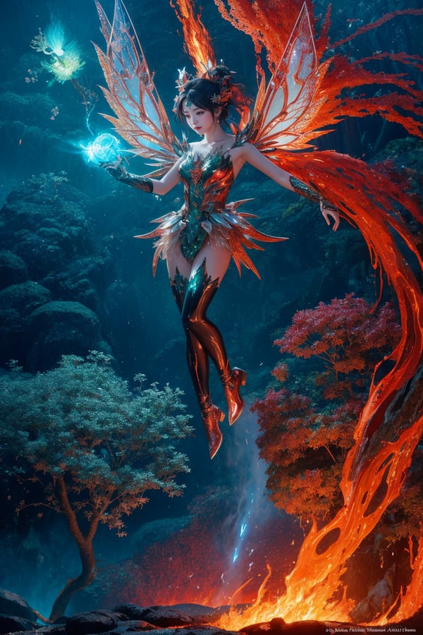 a captivating fairy of fire, l | image created by TEST | Tensor.Art