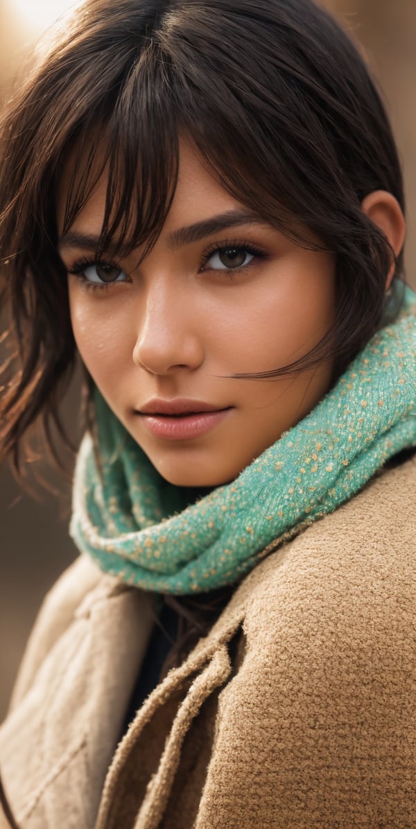 Lovely Women with scraft | image created by Morena Baby | Tensor.Art