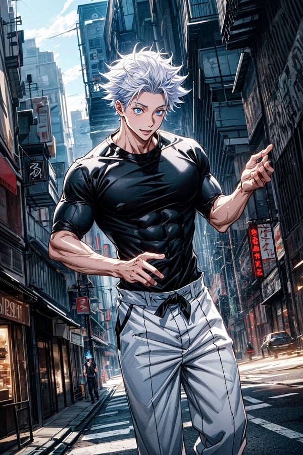 gojo satoru | image created by Seijo | blue sky | Tensor.Art