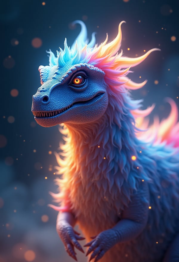 Magical animals, dinosaur | image created by Mikl_Art_1313 | Tensor.Art