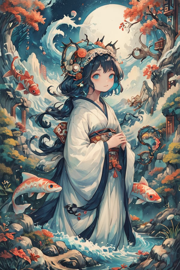 (Esoteric landscape of Hokusai | image created by wolf24 | Tensor.Art