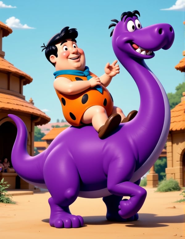 Freddy Flintstone goes for a R | image created by JohnnyDangerously369 ...