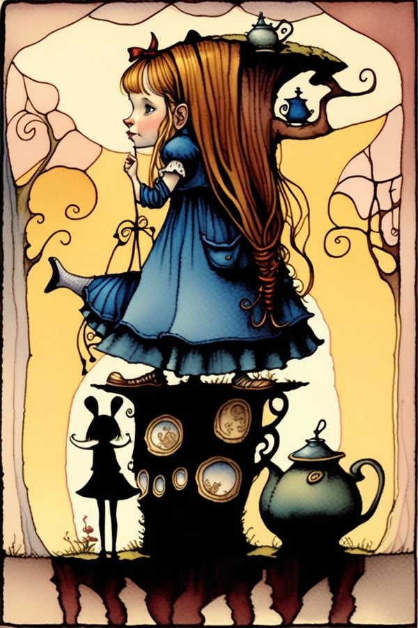 awkward but earnest young girl | image created by GhostSection | Tensor.Art