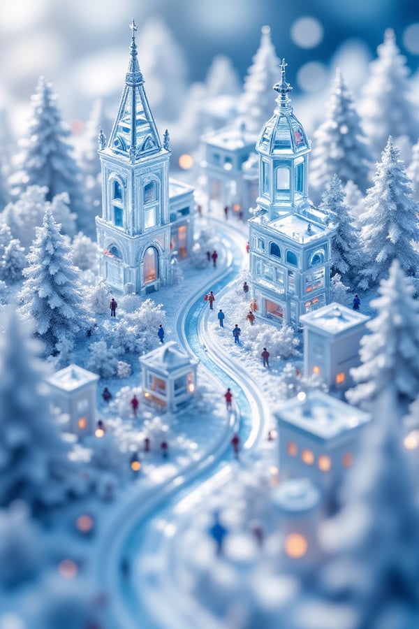 Ice town | image created by Lonely King | Tensor.Art