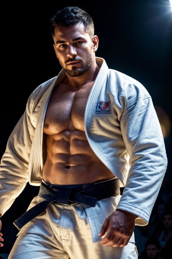 (A judo man in the arena.) h | image created by friedrichg | Tensor.Art