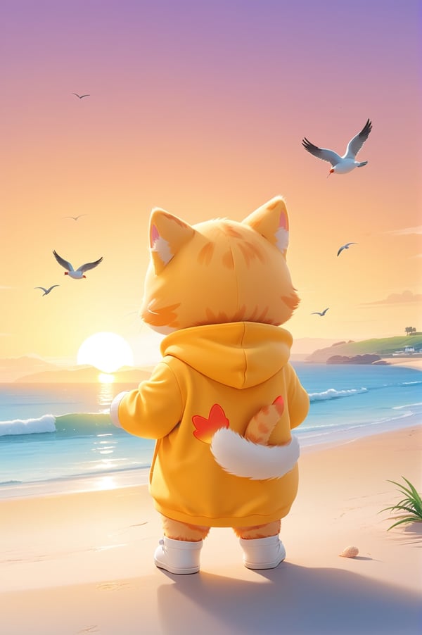 kids cartoon yellow kitten 45- | image created by user ...
