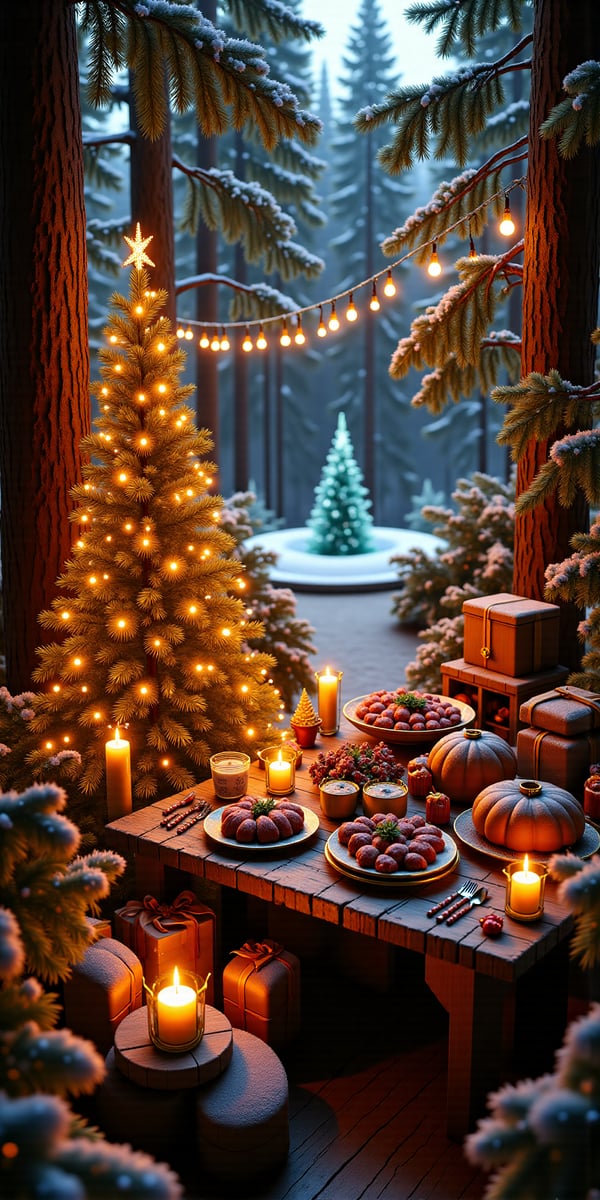 A festive Forest Gatheri - Free AI Image | Tensor.Art | Tensor.Art