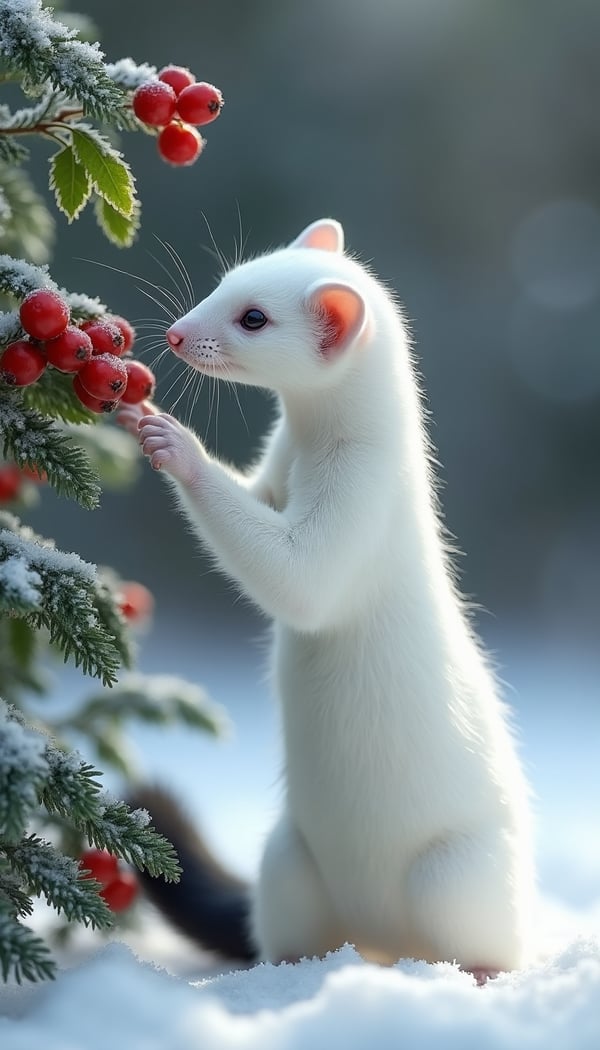 The Snowy Stoat ️ | image created by Jay Zen | Tensor.Art