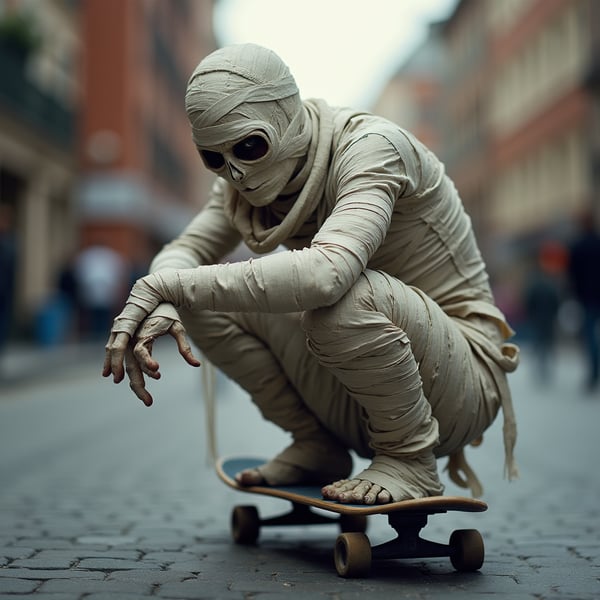 Gnarly Mummy 🛹 | image created by Jay Zen | Tensor.Art