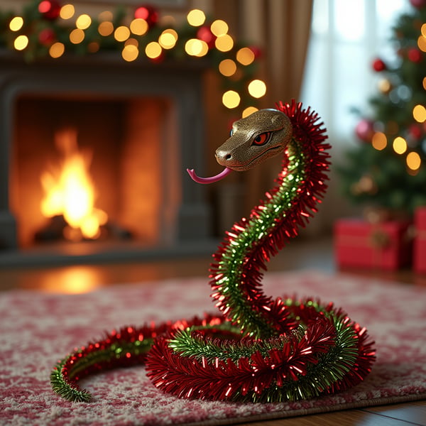 Tinsel Snake v.1 🐍🎄 | image created by Jay Zen | Tensor.Art