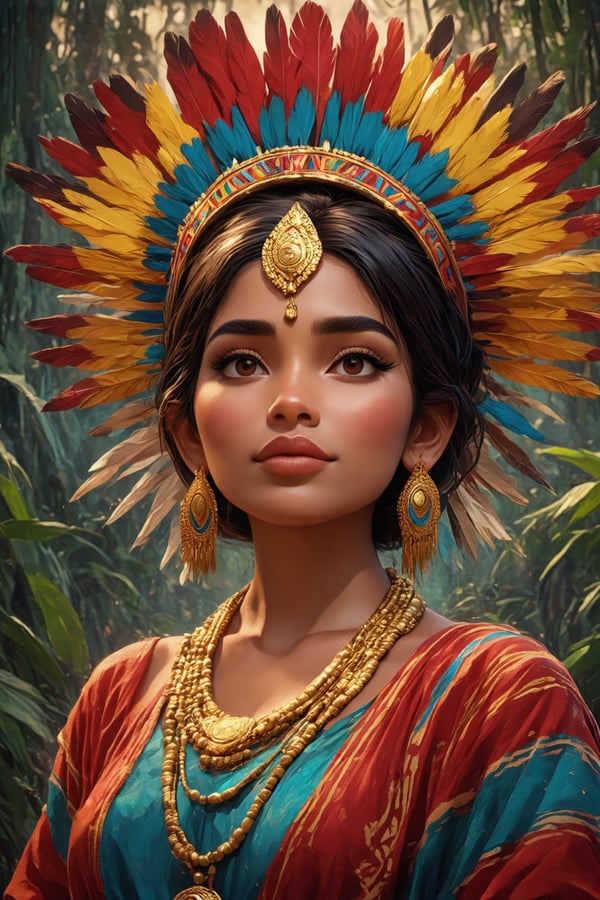 Mayan Princess | image created by Mugatito2018 | Tensor.Art