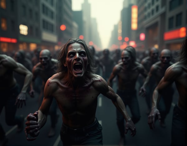 Zombie City Rampage 01 They'v | image created by bullhorn | Tensor.Art