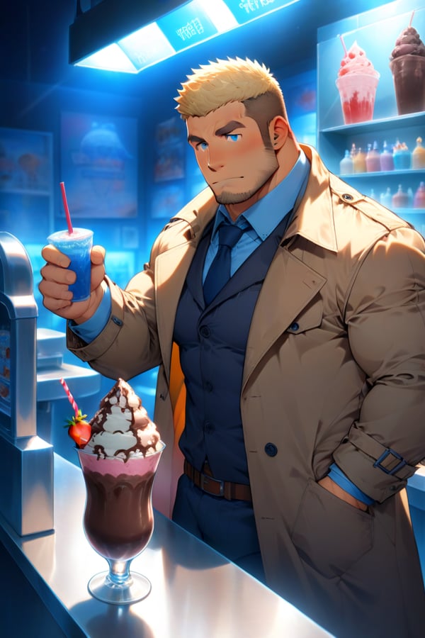 bara detective John County in | image created by EliBear87 | Tensor.Art
