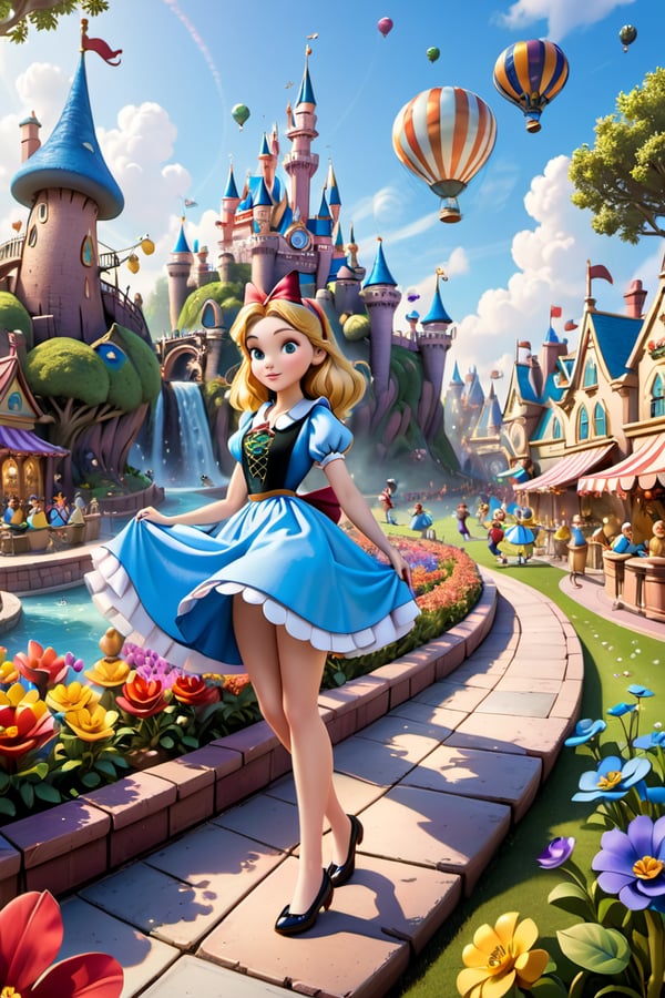 All Disney Characters together | image created by DisneyAdamX | Tensor.Art
