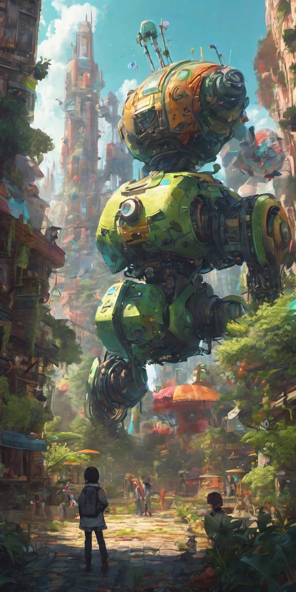 Solarpunk theme | image created by 穹_737933230639980953 | Tensor.Art