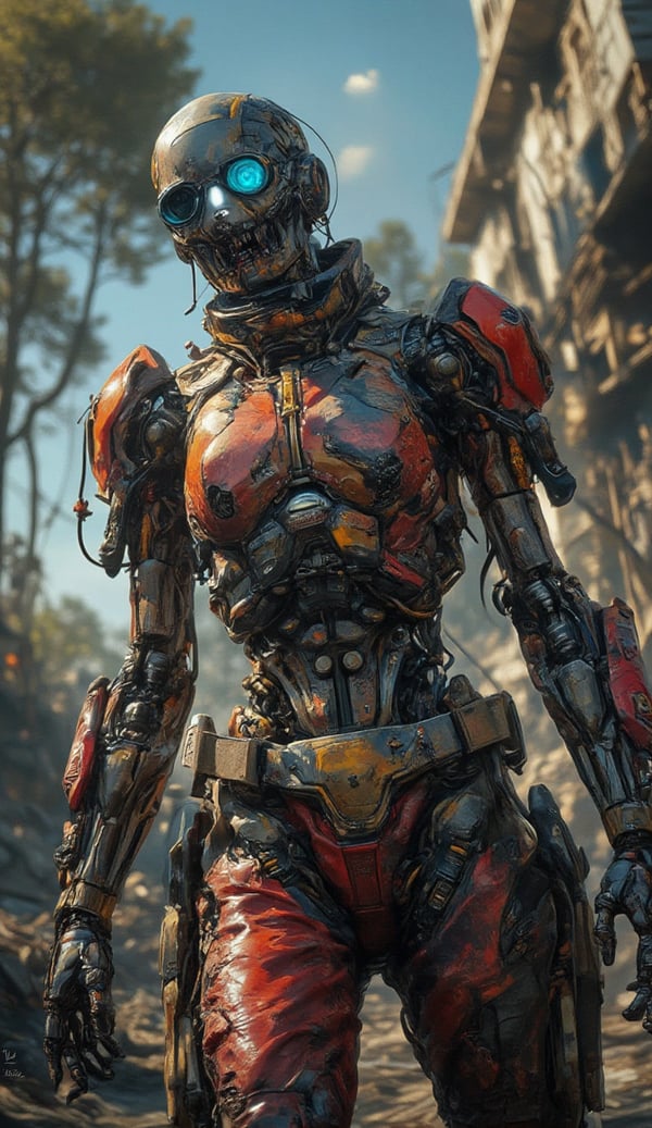 Mecha zombie | image created by Miya_Qistina | Tensor.Art