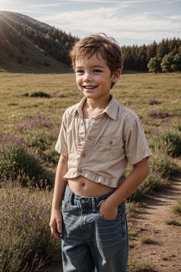 BOY IN FIELD!! | image created by user_740325282610716280 | Tensor.Art
