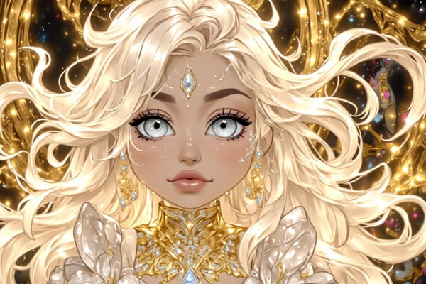 stunning albino anime woman in | image created by AdelWolf | Tensor.Art