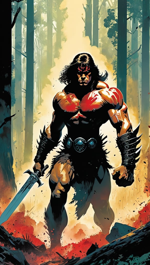 ARNOLD AS CONAN THE BARBARIAN | image created by Freddie G | Tensor.Art