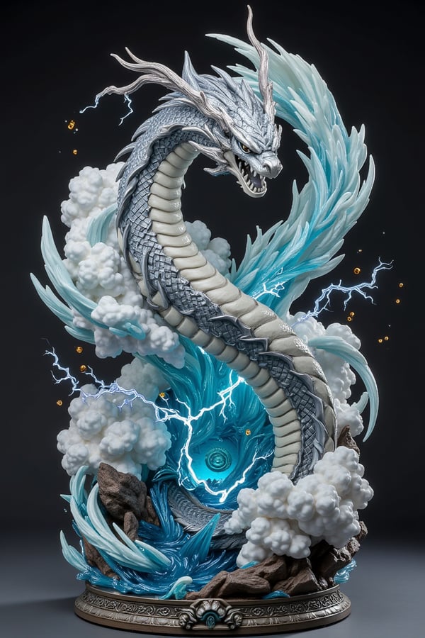 "A colossal serpent with silve | image created by zDKZ | Tensor.Art