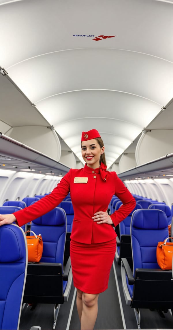 A russian flight attendant, dr | image created by user ...