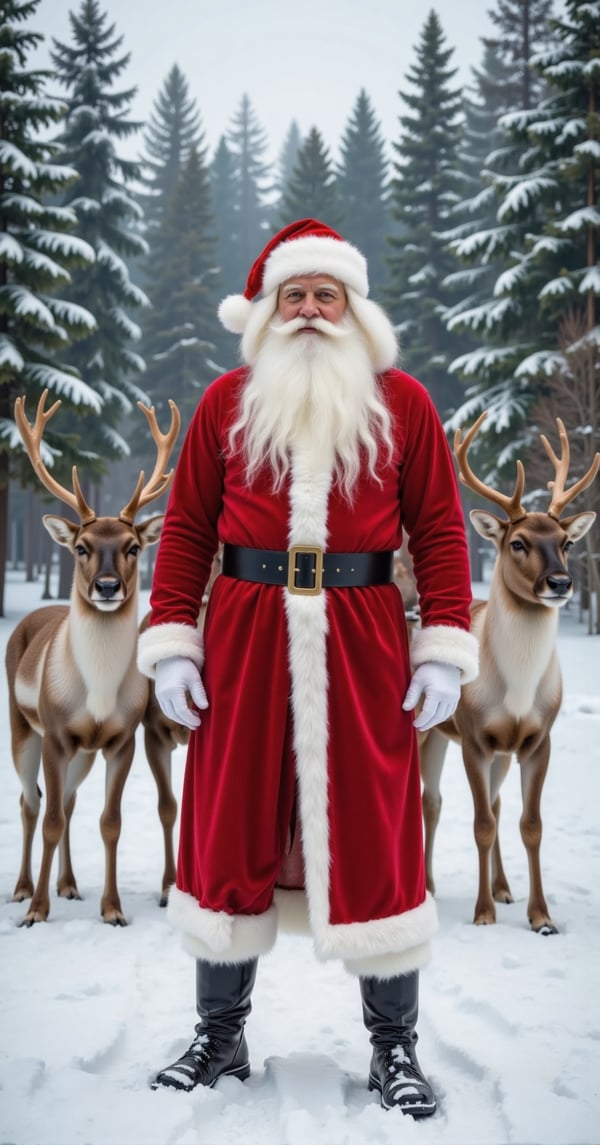 Winter, snow. A Santa Claus, d | image created by user ...