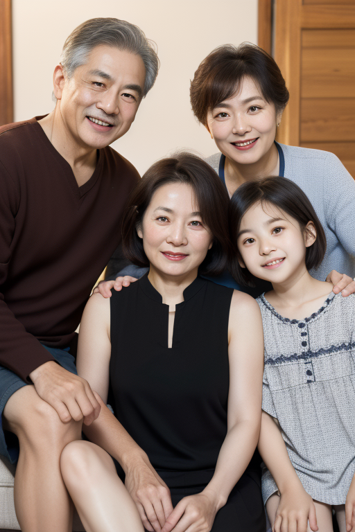 Happy Family - Free AI Art by Jasmine Tan | Tensor.Art | Tensor.Art