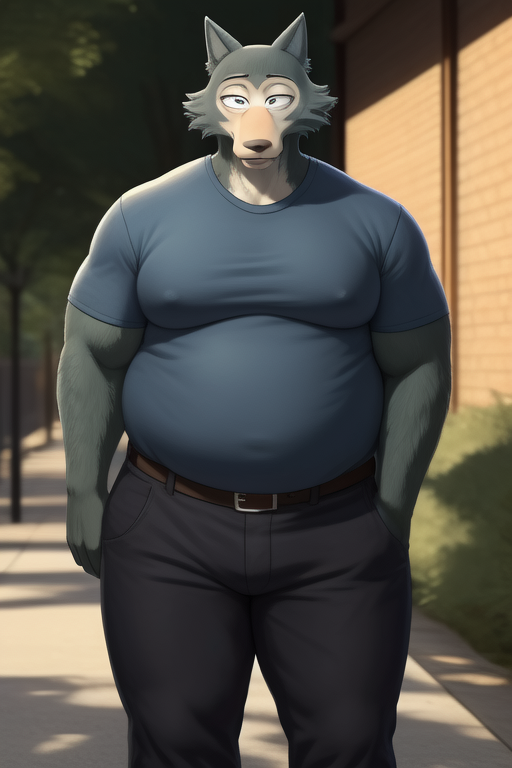 male, anthro_wolf, solo, legos | image created by user ...