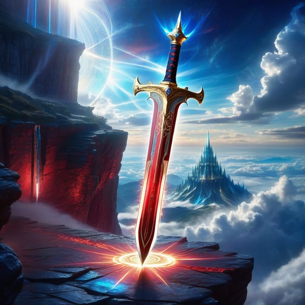 A legendary magic knight sword | image created by XserCHiN | Tensor.Art