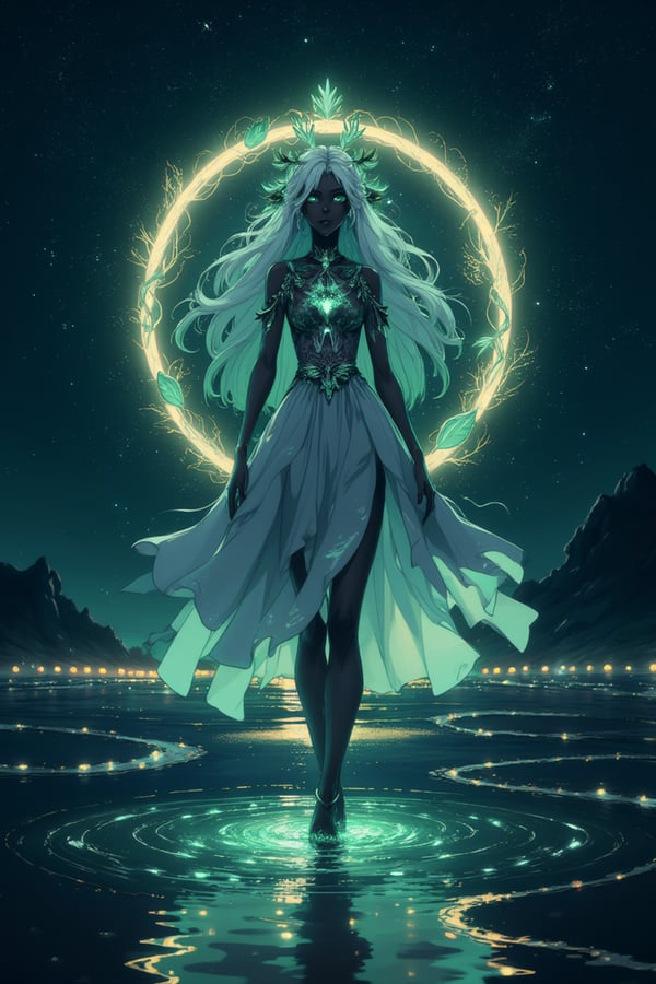 In the serene darkness of a mi | image created by Vamell | Tensor.Art
