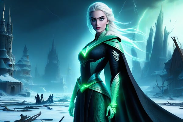 Frozen in time, Disney's Elsa, | image created by TNT_ANYHOW | Tensor.Art