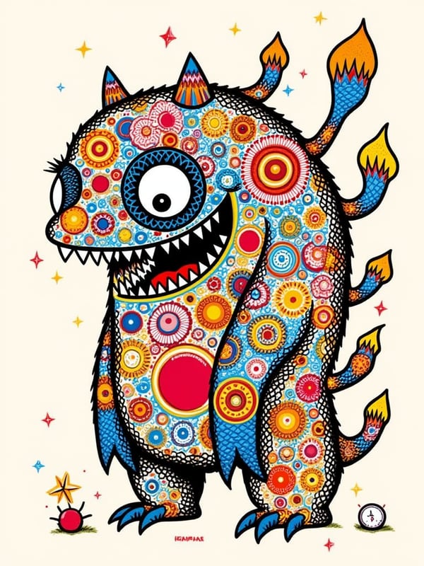 Happy Monster | image created by TNT_ANYHOW | Tensor.Art