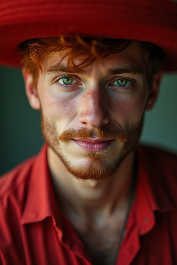 He likes red 😀🌈 | image created by TinaNairiaShim | Tensor.Art