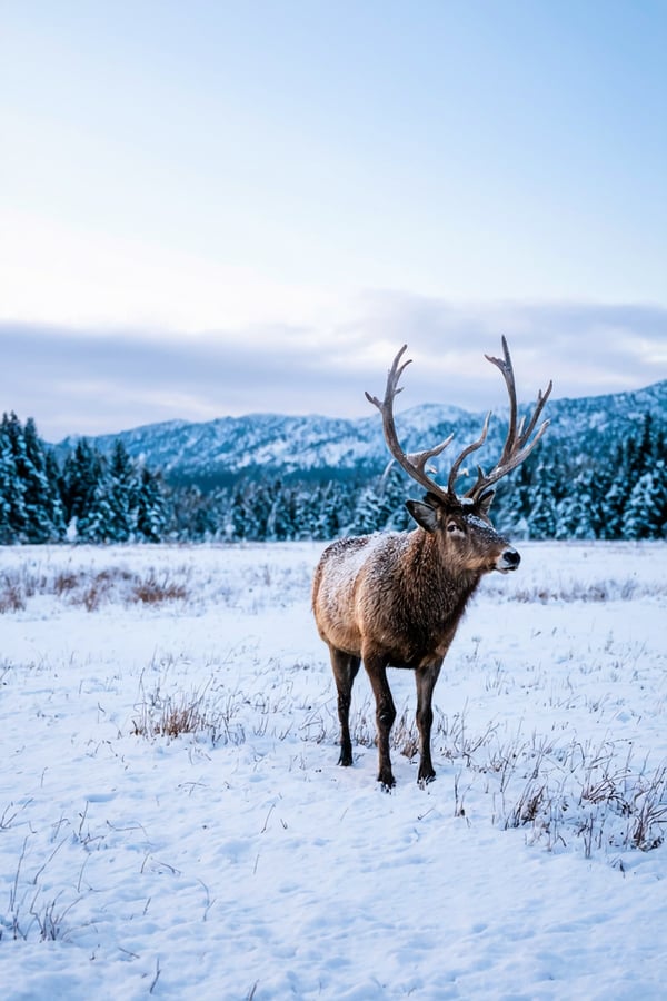 Snow Field Reindeer | image created by Z0r0zX77Tune780 | Tensor.Art