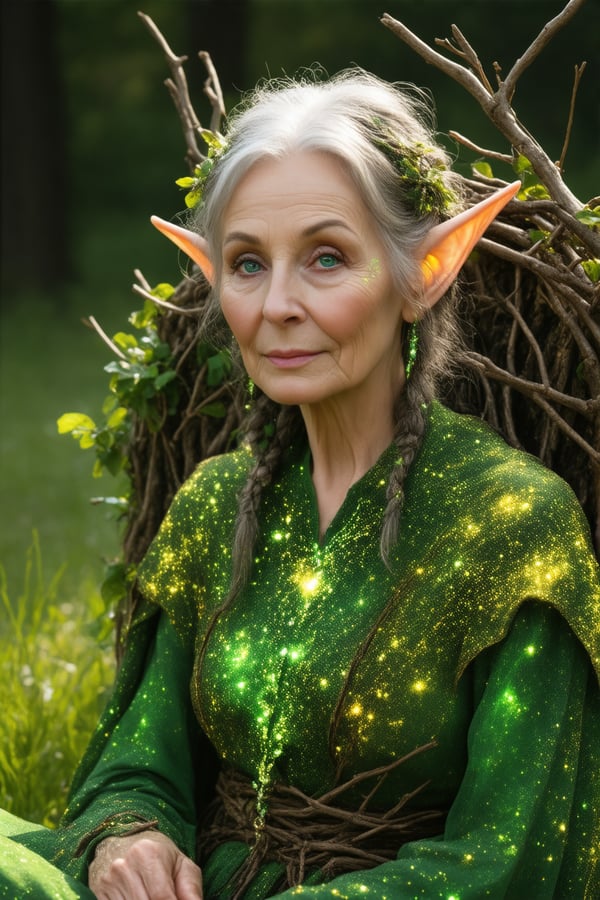 A beautiful elderly elf woman | image created by ArtFantasyDreamer.v.0. ...