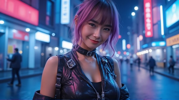 Cyber City Girl! | image created by Aardman Clone | Tensor.Art