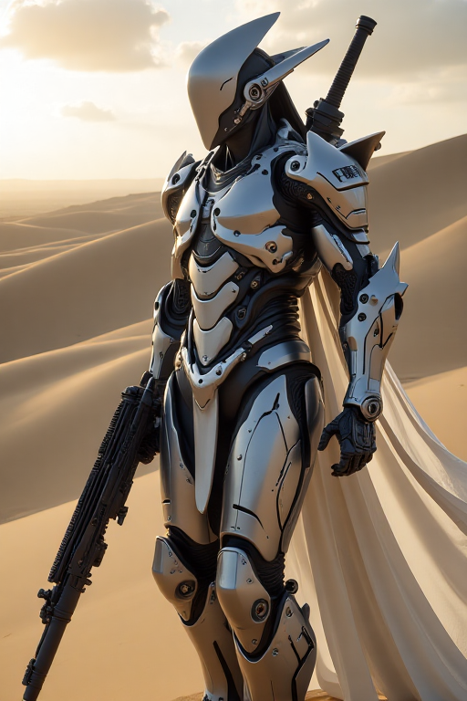 a futuristic knight in sle | image created by Jemmo | Tensor.Art