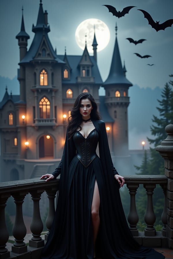 A beautiful vampire queen sta | image created by andux | Tensor.Art
